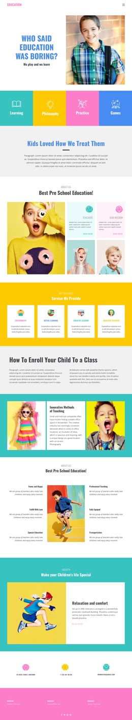 A good quality education HTML Template