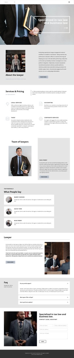Business company CSS Template