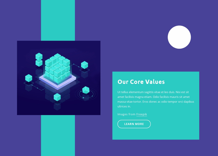 Our core values Landing Page