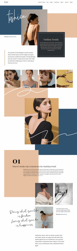 Fashion studio Web Page Design