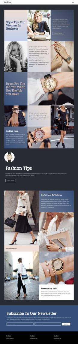 Fashion Photography Overlapping HTML Template