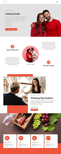 Dating guide Website Template