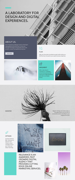 Creative lab for digital art Website Design