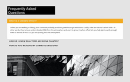 Common questions and answers Website Template