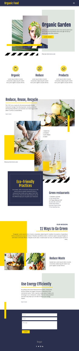 Recipes and cook lessons HTML Template