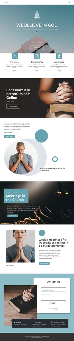 Church HTML Templates