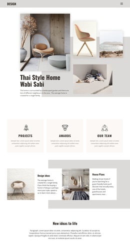 Dark interior style HTML5 Template