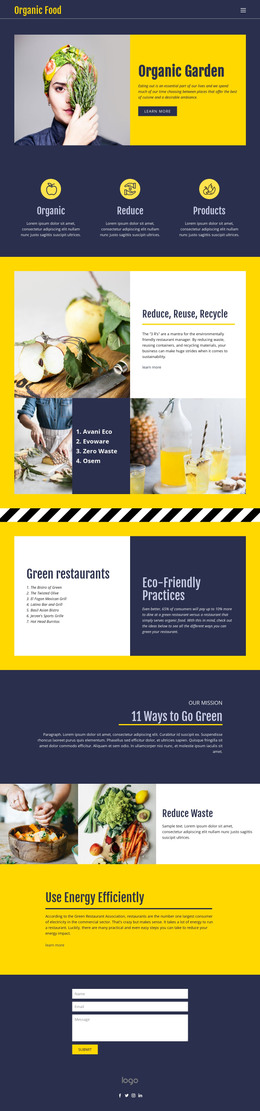 Recipes and cook lessons HTML Template