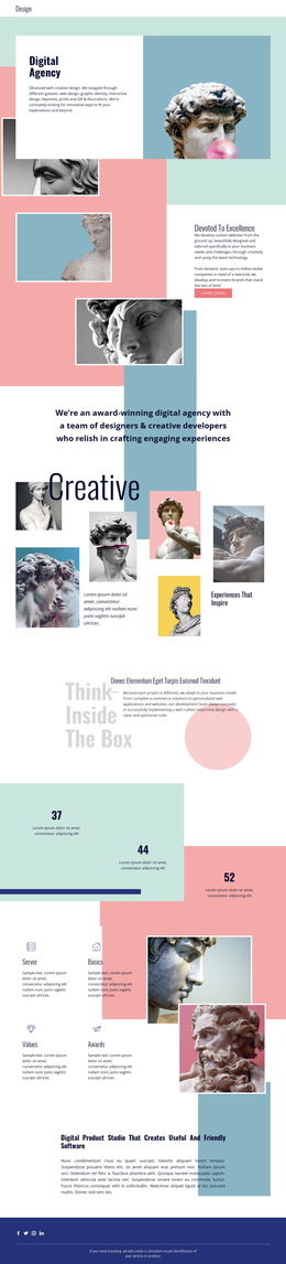 720 Art & Design One Page Templates