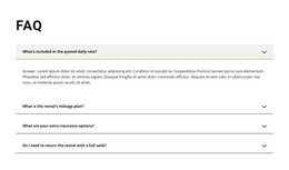 FAQ Modèles d'une page
