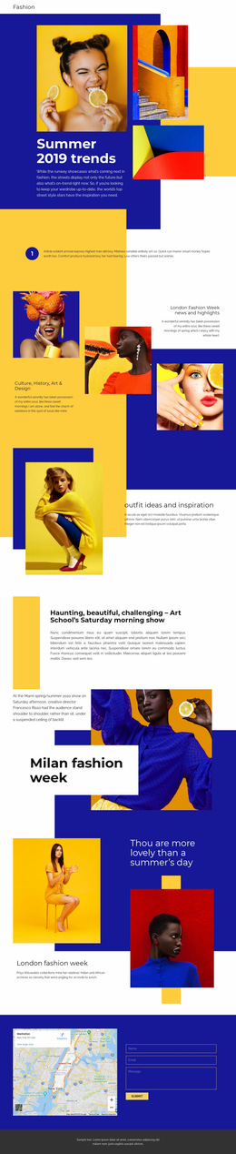 Fashion studio Web Page Design