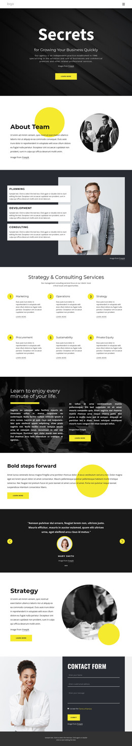 Successful financial strategy HTML Template