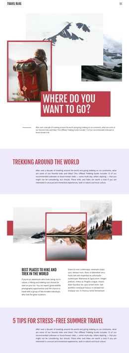 Travel Blog HTML Template