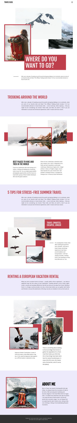 Travel Blog HTML Template
