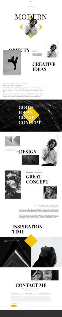 Fashion studio Web Page Design