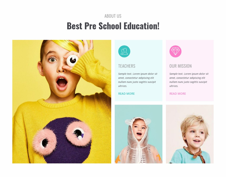 Preschool learning Website Template