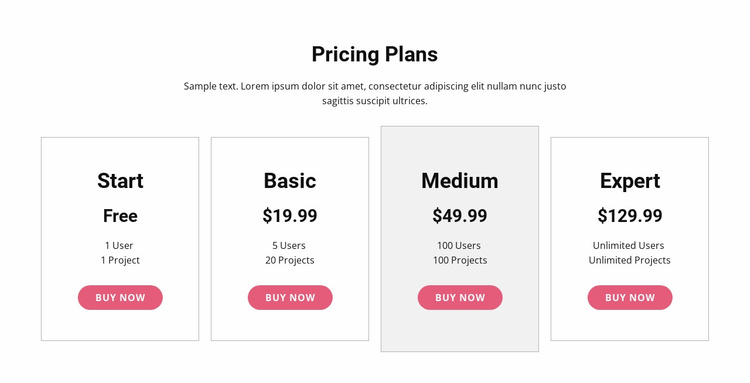 Upgrade to a premium plan Website Template
