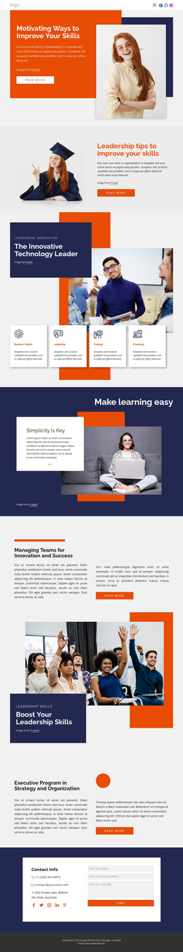 240 Education One Page Templates