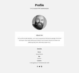 Profile CSS Templates