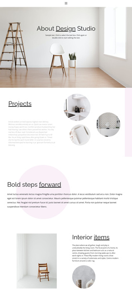 Turnkey interior One Page Template