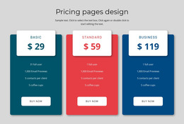 Pricing HTML Templates