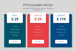 Pricing Website Templates
