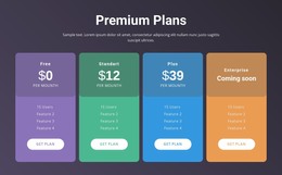 Pricing Website Templates