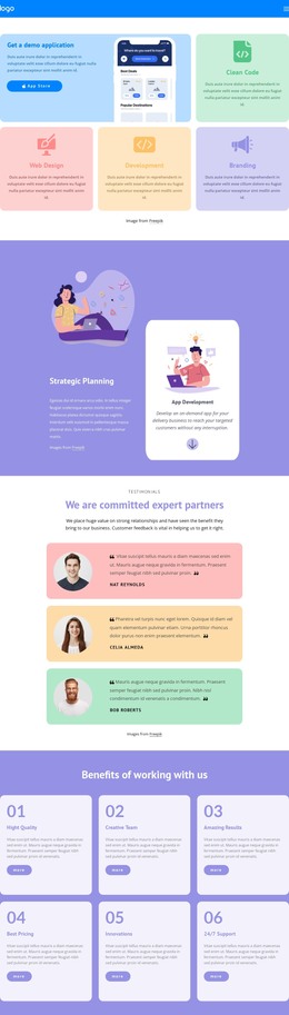 Fast development One Page Template