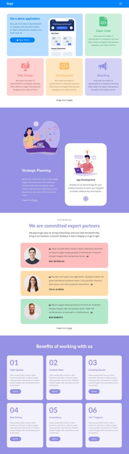 Our features and services Web Page Design