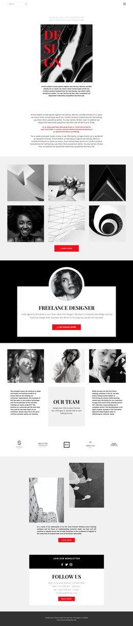 Web developer portfolio HTML Template