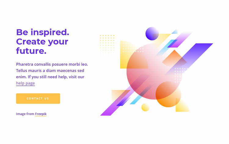 Create your future Landing Page