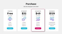 Pricing HTML Templates