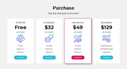 Pricing Website Templates