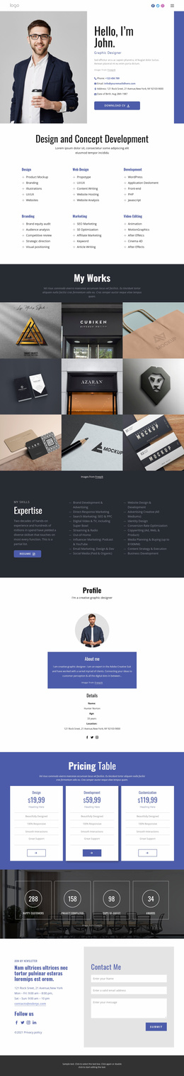 Profile Website Templates