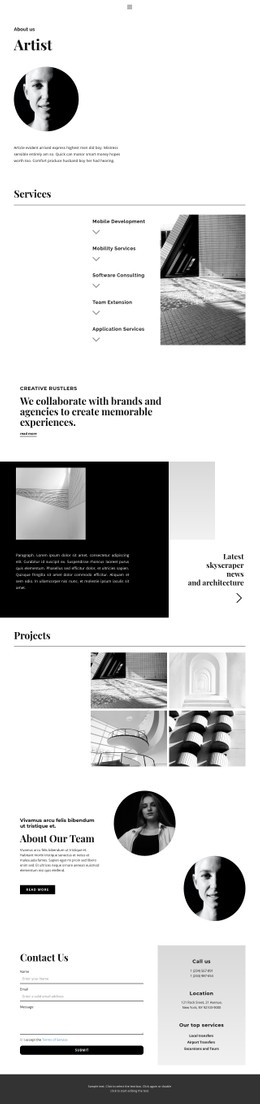 Web designer resume CSS Template