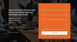 Block with map HTML Template