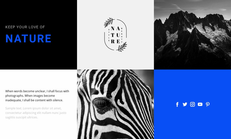 Nature textures Website Template