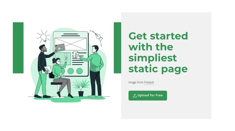 Create static page HTML Template