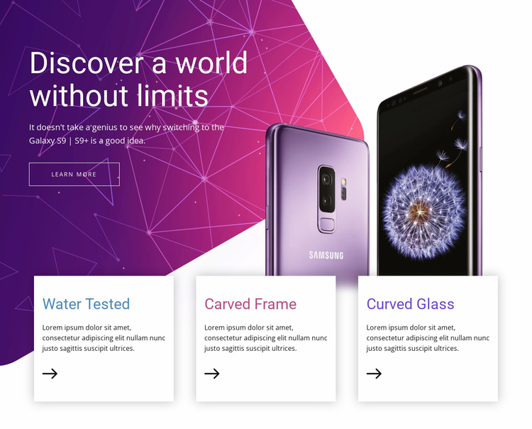 Modern technology devices Website Template
