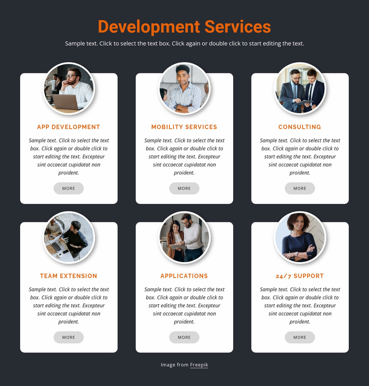 Mobile development Landing Page