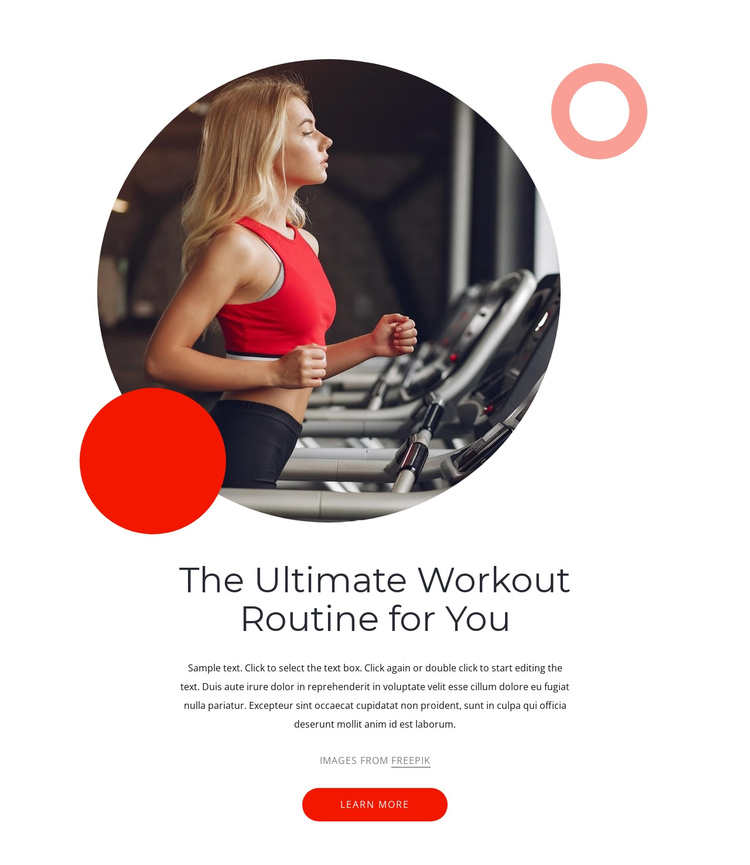 Ultimate workouts One Page Template