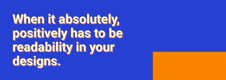 Heading and color rectangle Website Template