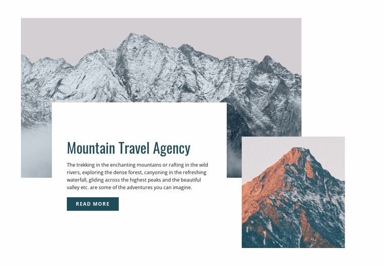 Mountain travel agency Website Template