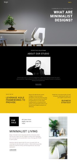 Functional interior design CSS Template