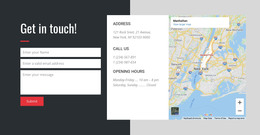 Block with map HTML Template