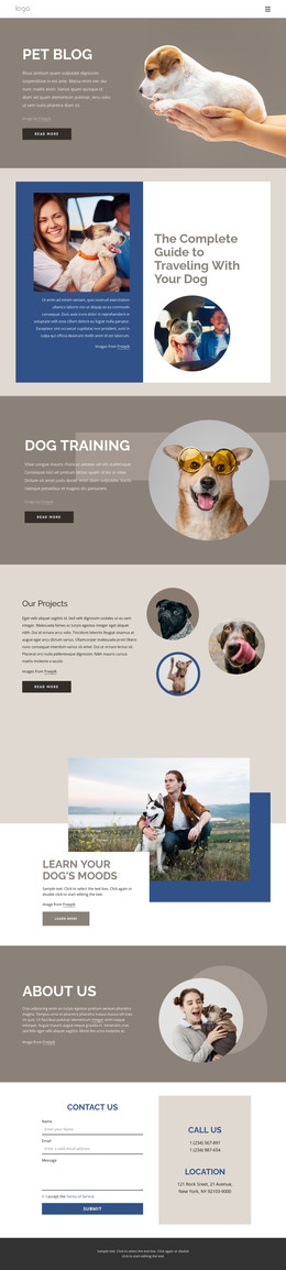 Care for pets and animals HTML Template