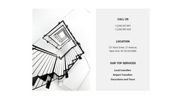 Contact block with map HTML Template