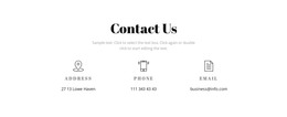 Contact block with map HTML Template