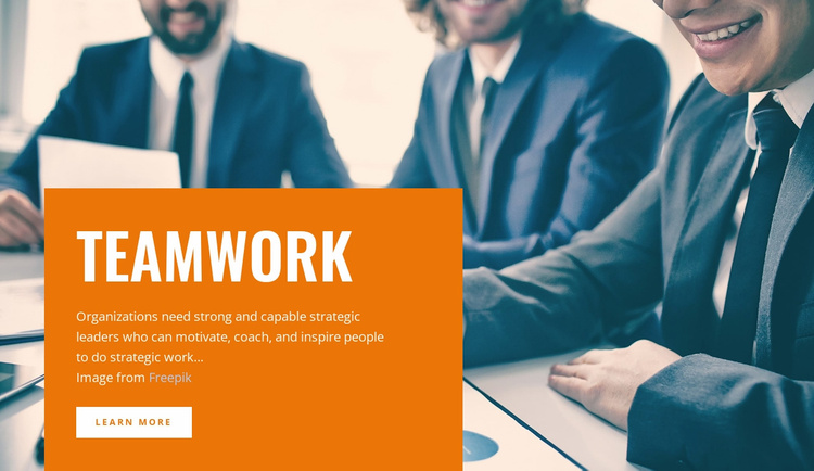 Great teamwork Website Template
