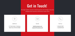 Contact block with map HTML Template